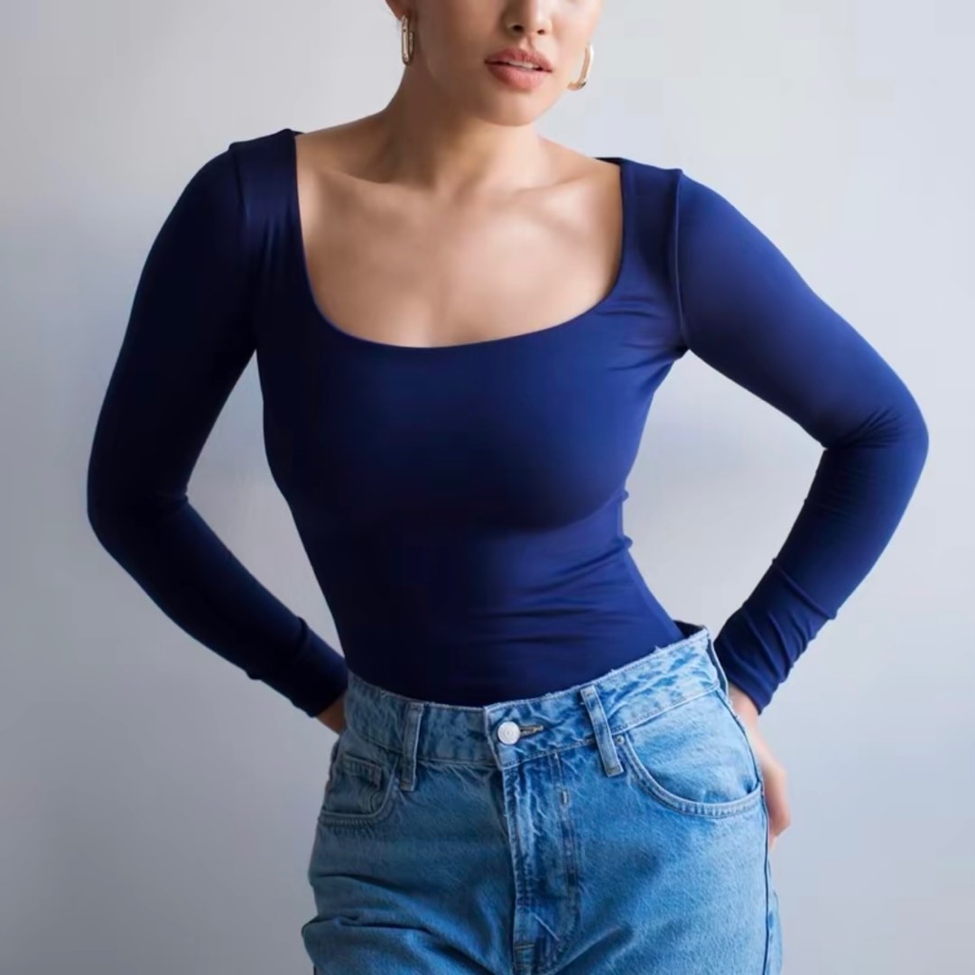 Mera Alexa Long Sleeve T-Shirt Slim-fitting Rounded Neck Womenswear ...