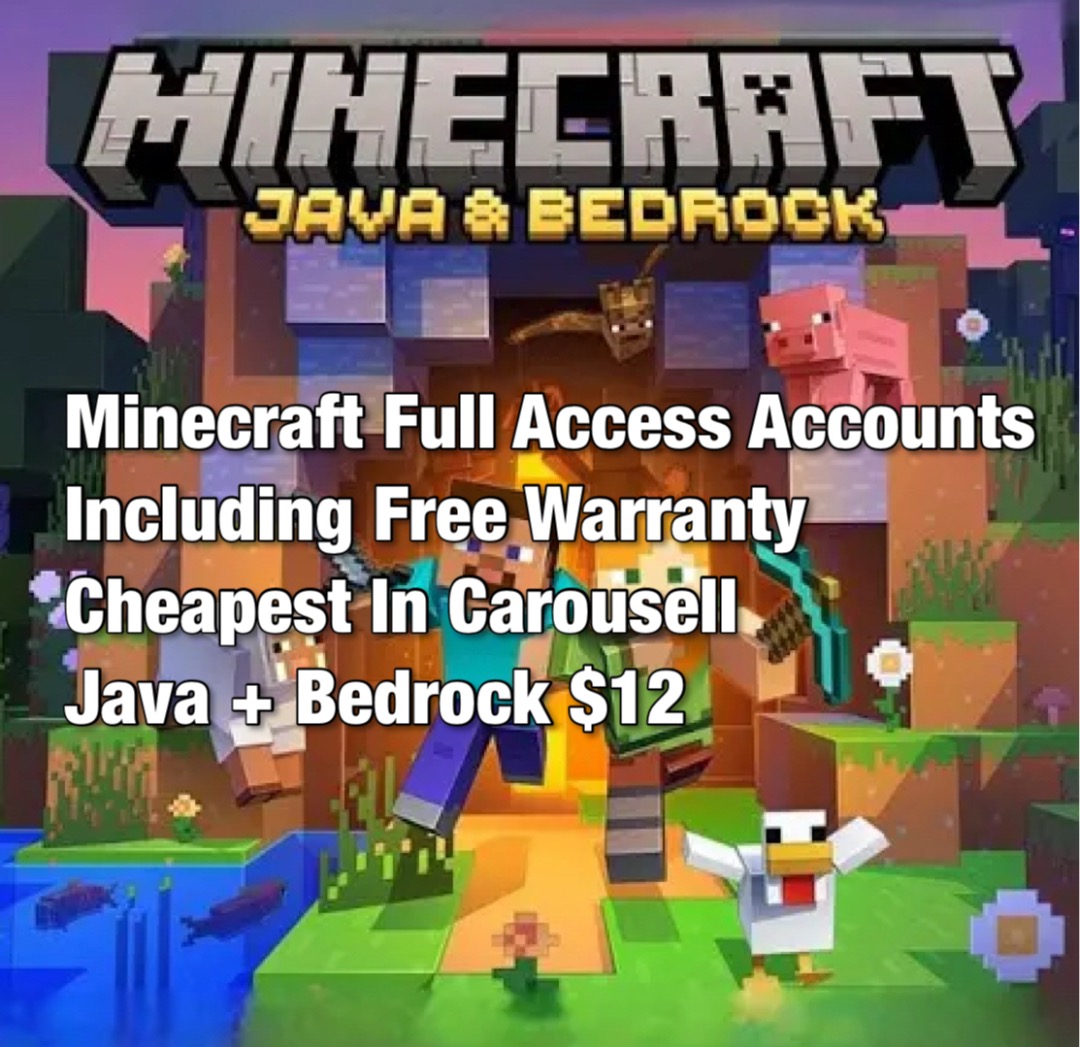 Minecraft Java+Bedrock Full Access Minecraft Accounts, Video Gaming ...