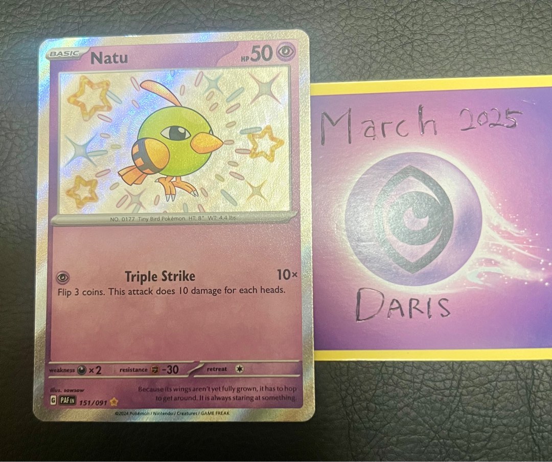 Natu - 151/091 - Shiny Rare, Hobbies & Toys, Toys & Games on Carousell