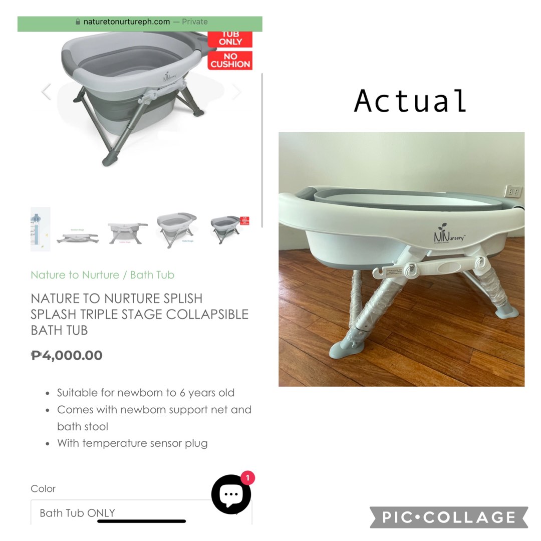 Nature to Nurture Triple Stage Bath Tub, Babies & Kids, Bathing ...