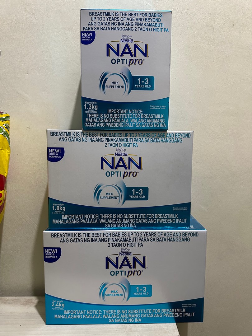 Nestle NAN OPTI PRO 1-3 yrs old, Babies & Kids, Nursing & Feeding ...