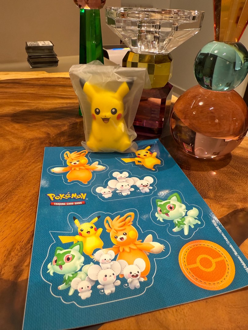 [NEW] Pikachu Squeeze Toy & Stickers - Paldean Adventure Treasure Box ...
