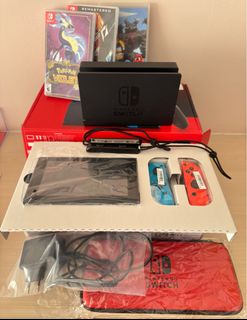 Nintendo Switch full set + free games + free 64gb sd card, Video Gaming ...