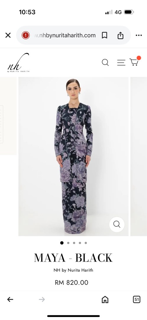 NWT Nurita Harith Maya 2025 raya collection, Women's Fashion, Muslimah Fashion, Baju Kurung ...