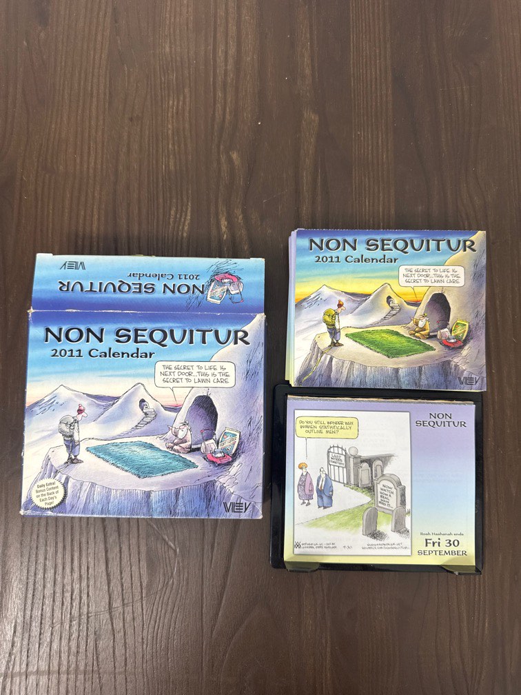 Old calendar NON SEQUITUR but the jokes are still good, can be used for daily laughs, Hobbies ...