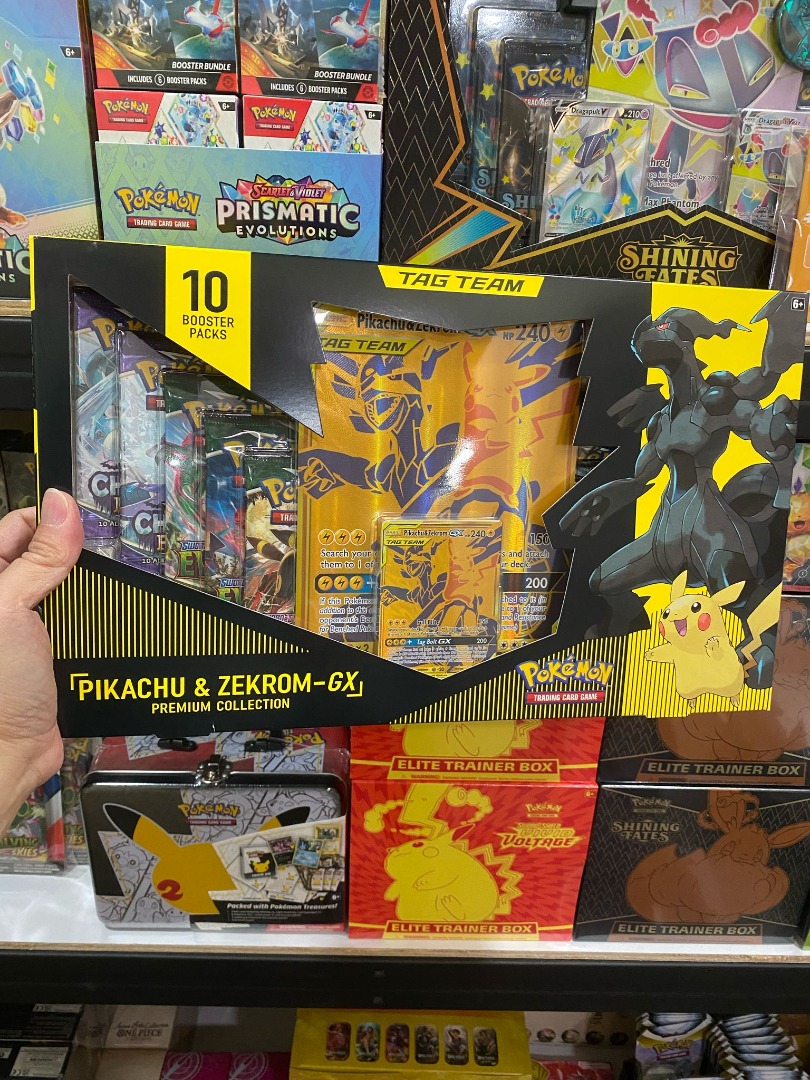 Pokemon Evolving Skies Pikachu and Zekrom Gx Premium Collection, Hobbies & Toys, Toys & Games on ...