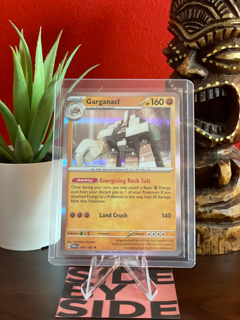 Pokemon TCG - Garganacl (Paradox Rift, #104/182, Rare, Holo), Hobbies ...