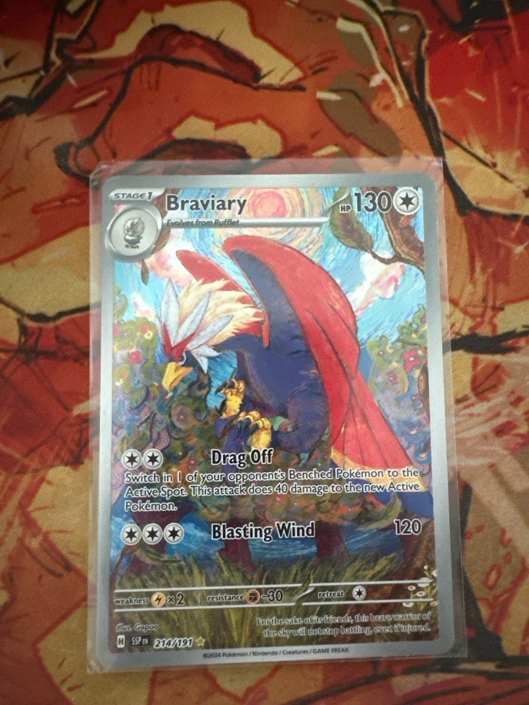 Pokemon TCG surging sparks braviary, Hobbies & Toys, Toys & Games on Carousell