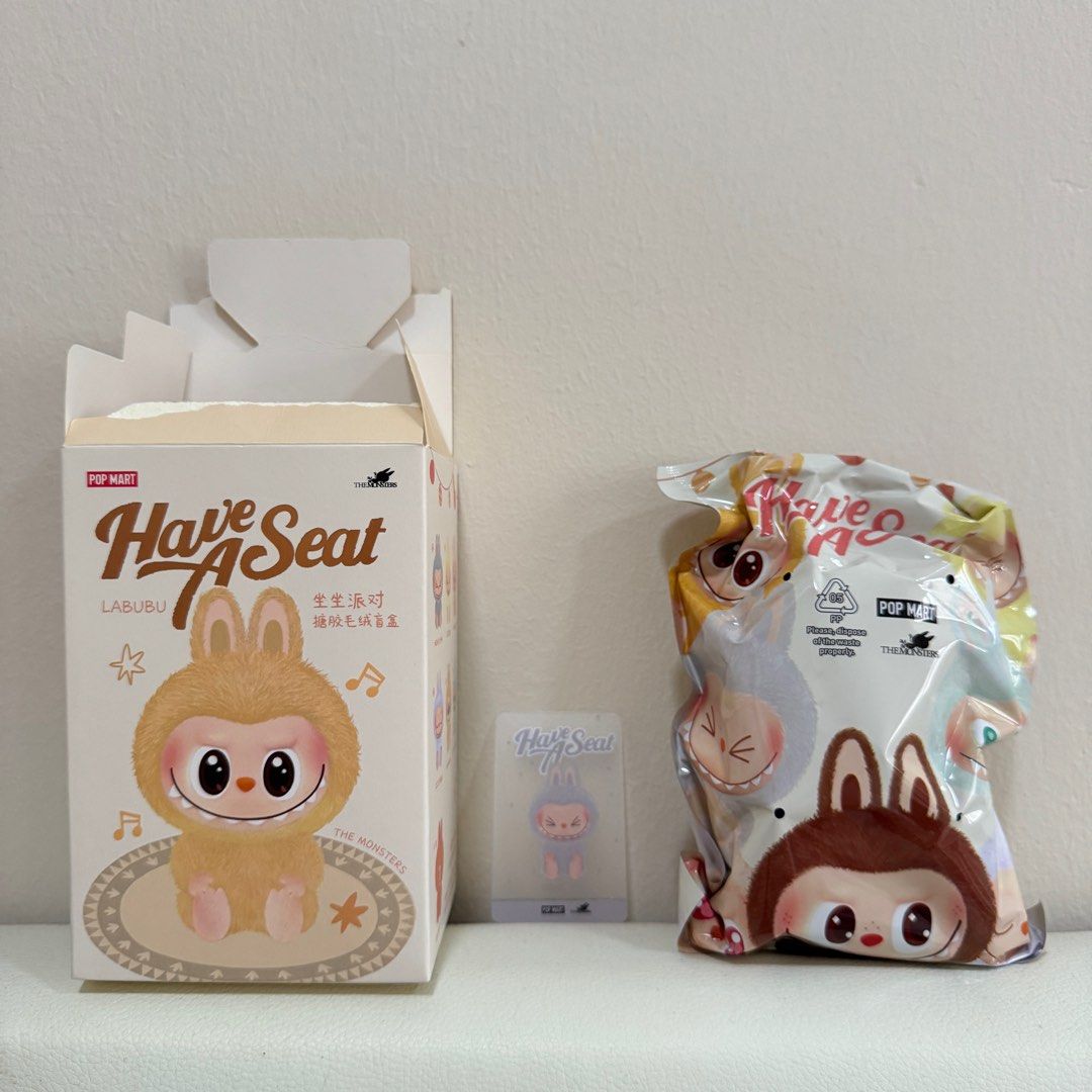 Popmart Labubu Plushie - Have A Seat (Ver.2) - Hehe, Hobbies & Toys ...