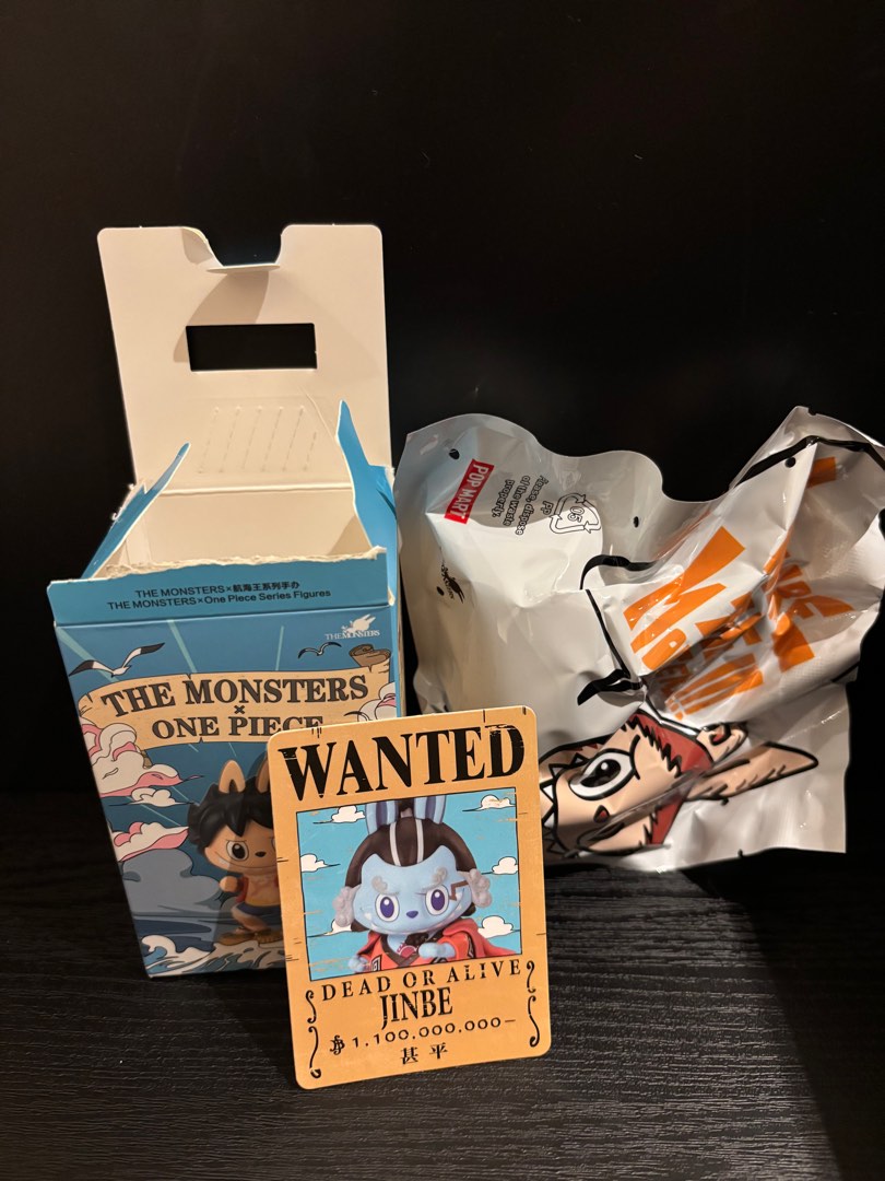 Popmart THE MONSTERS Labubu X One Piece Series - Jinbe, Hobbies & Toys ...