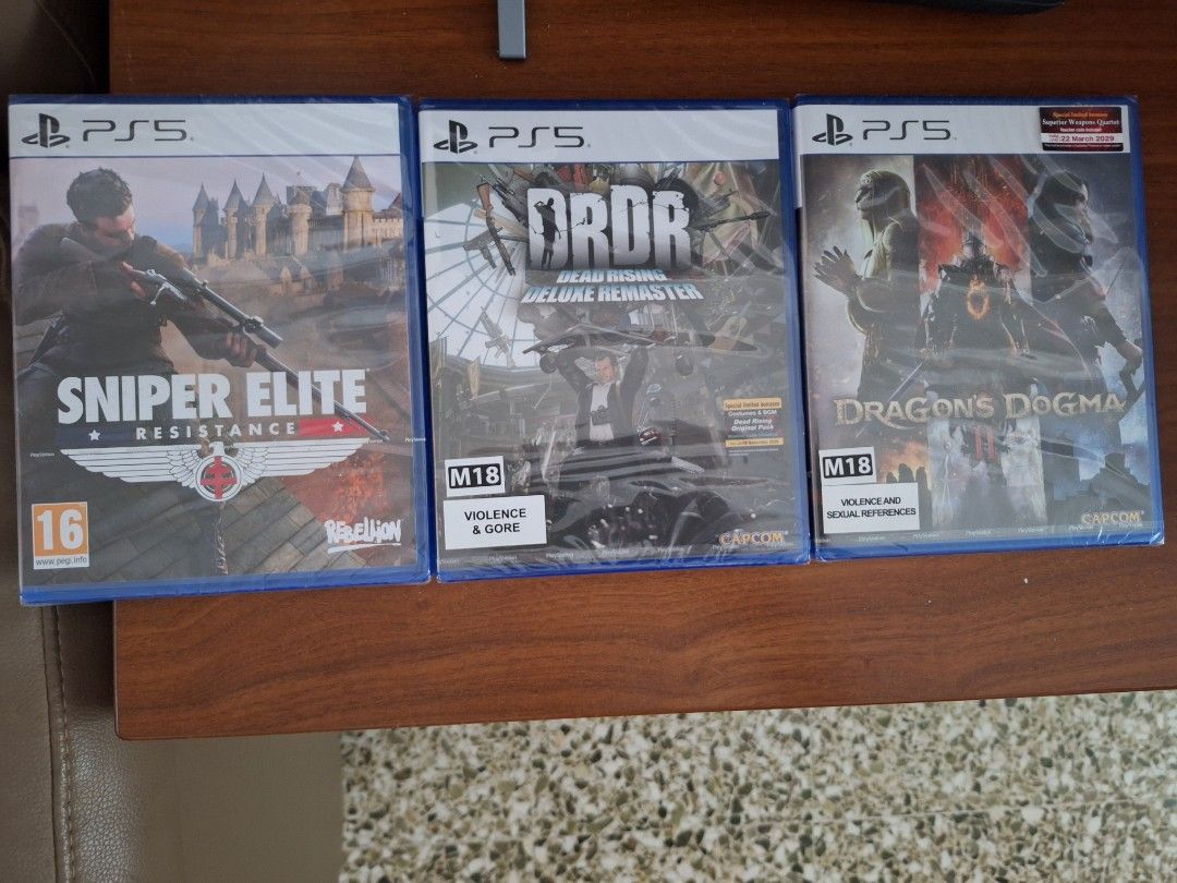 PS5 Games Sniper Eilte Dead Rising Deluxe remaster Dragon's Dogma 2 ...