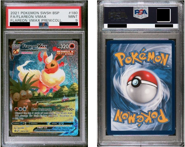 [PSA 9] Flareon Vmax premium collection promo SWSH180 psa 9 slab ...