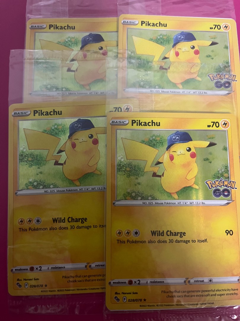 PTCG TCG Pokemon Card Sealed holo pikachu Pogo Pokemon Go promo card ...