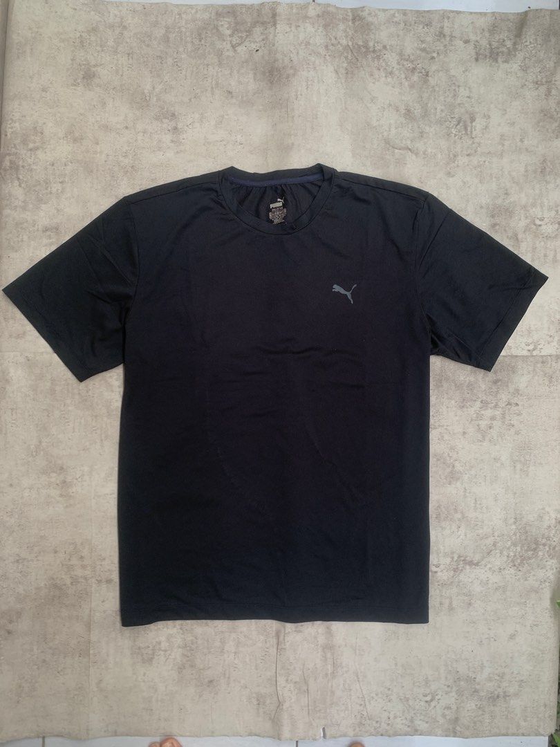 Puma basic logo kaos jersey jumbo olahraga running lari sport gym ...