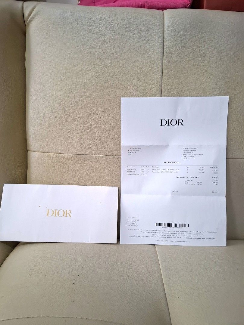 Receipt dior original / rec dior asli / amplop dior / envelope dior ...