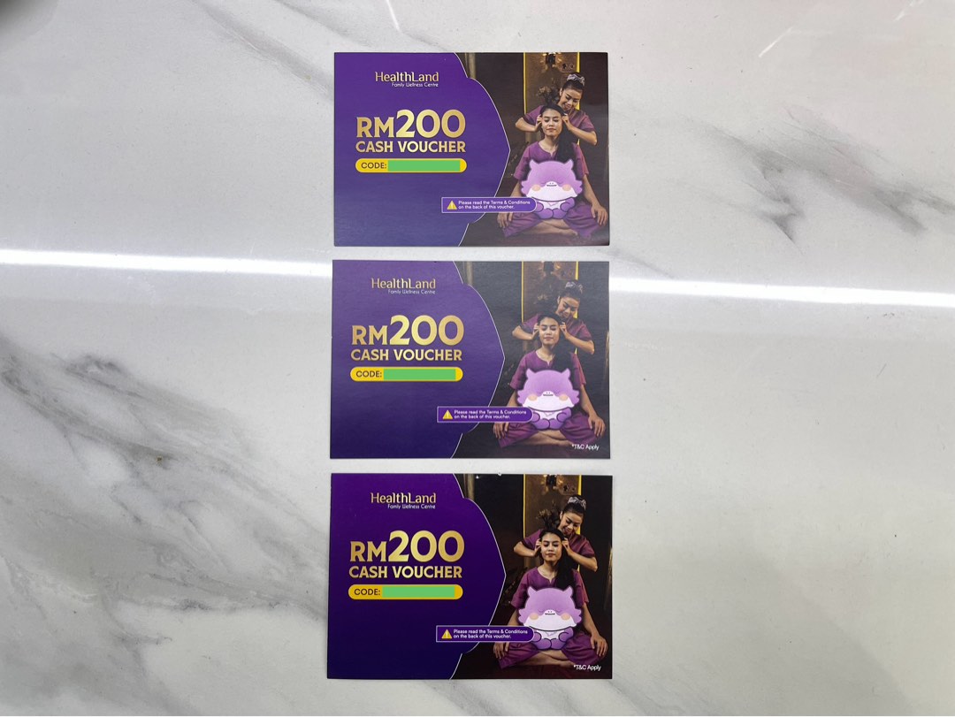 RM600 Healthland Cash Voucher bundle, Tickets & Vouchers, Vouchers on Carousell