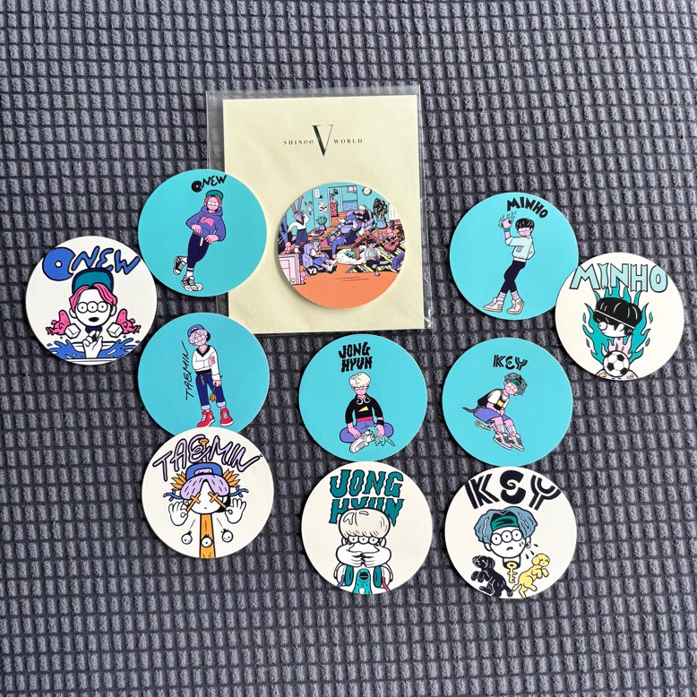 SHINee world V sticker set, Hobbies & Toys, Memorabilia & Collectibles ...