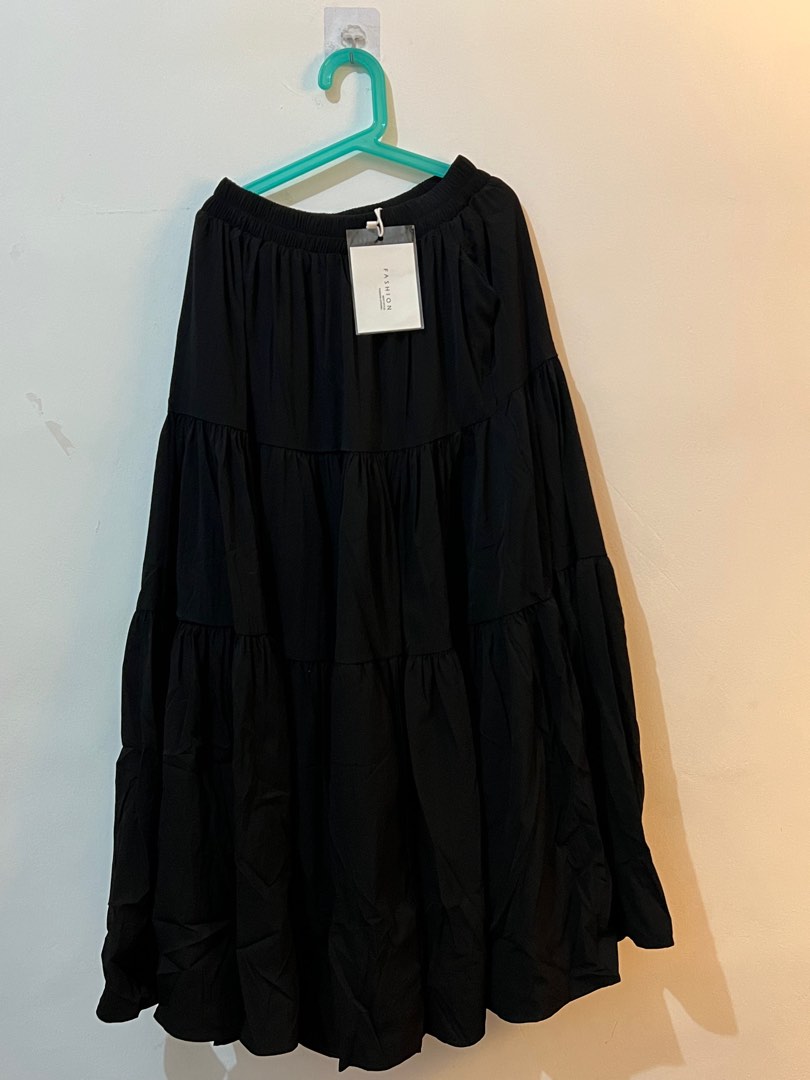 Skirt rok hitam black tebal korea style (TINGGAL WARNA HITAM) NEW YA ...