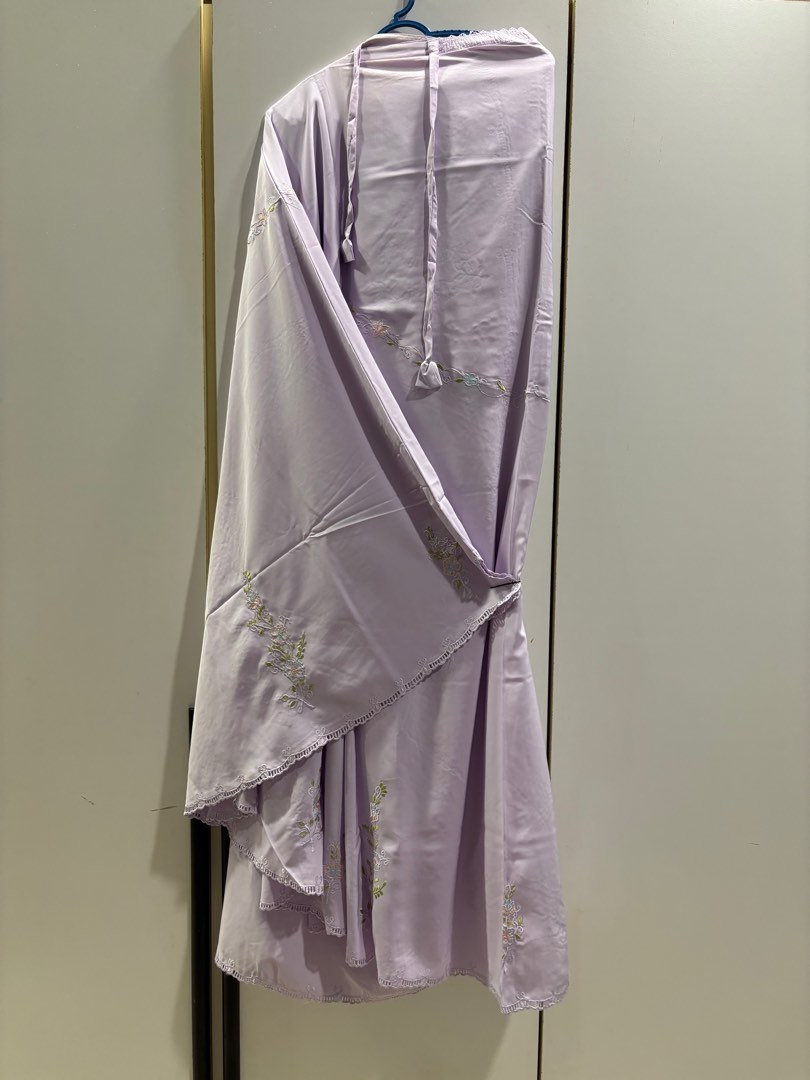Telekung Tea in purple, Women's Fashion, Muslimah Fashion, Prayer Sets ...