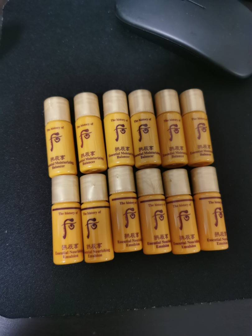 The history of whoo essential balancer 6pc + emulsion 6pc, Beauty ...