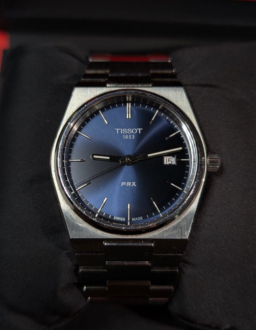 tissot prx blue dial, Luxury, Watches on Carousell
