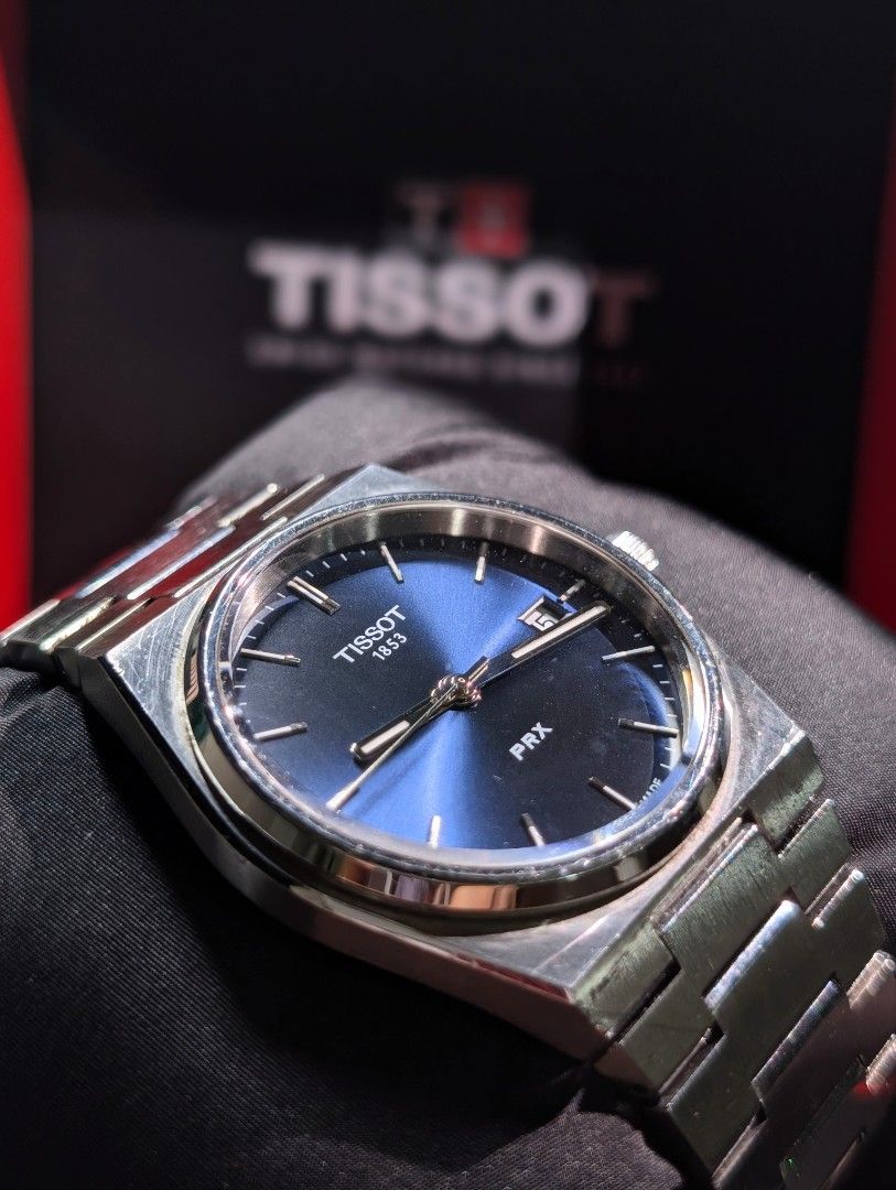 tissot prx blue dial, Luxury, Watches on Carousell