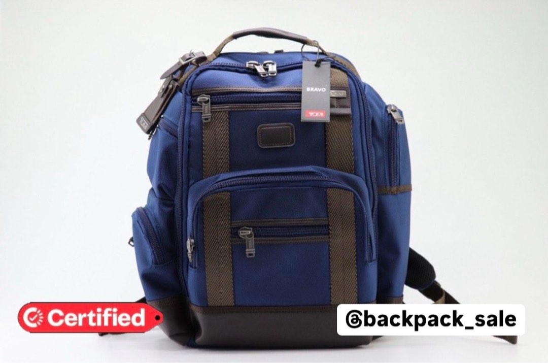 TUMI Alpha Bravo Backpack For Unisex (Model: 222382D) • Embossing: Max ...