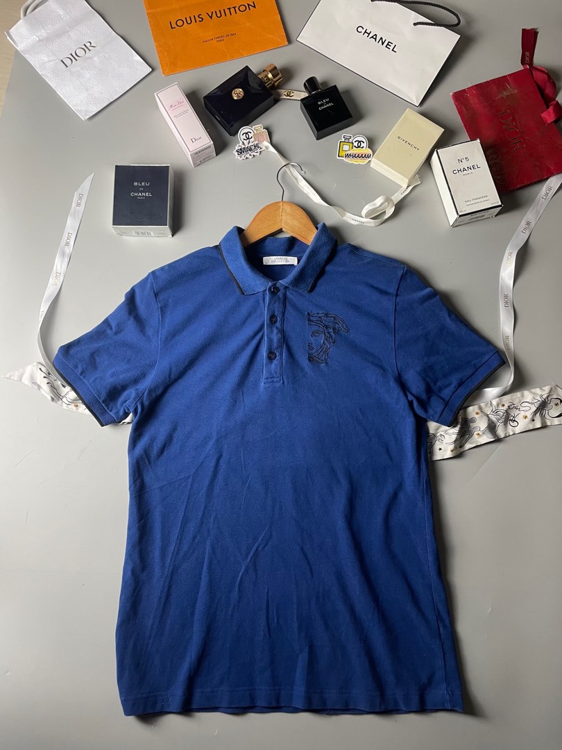 Versace Half Face Medusa Casual Poli Shirt, Men's Fashion, Tops & Sets ...