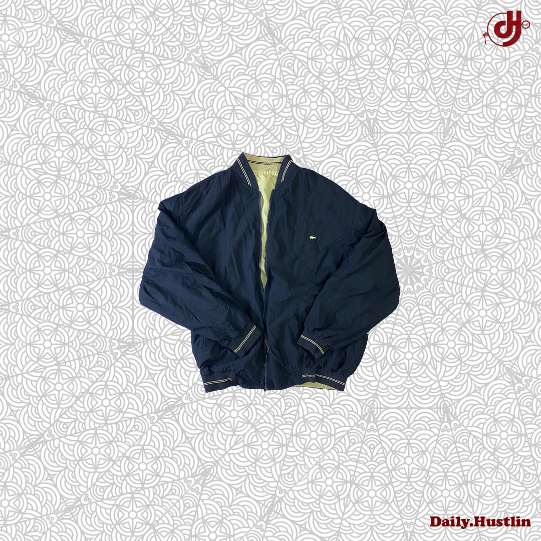 VINTAGE LACOSTE REVERSIBLE JACKET HARRINGTON METAL CROC, Men's Fashion ...