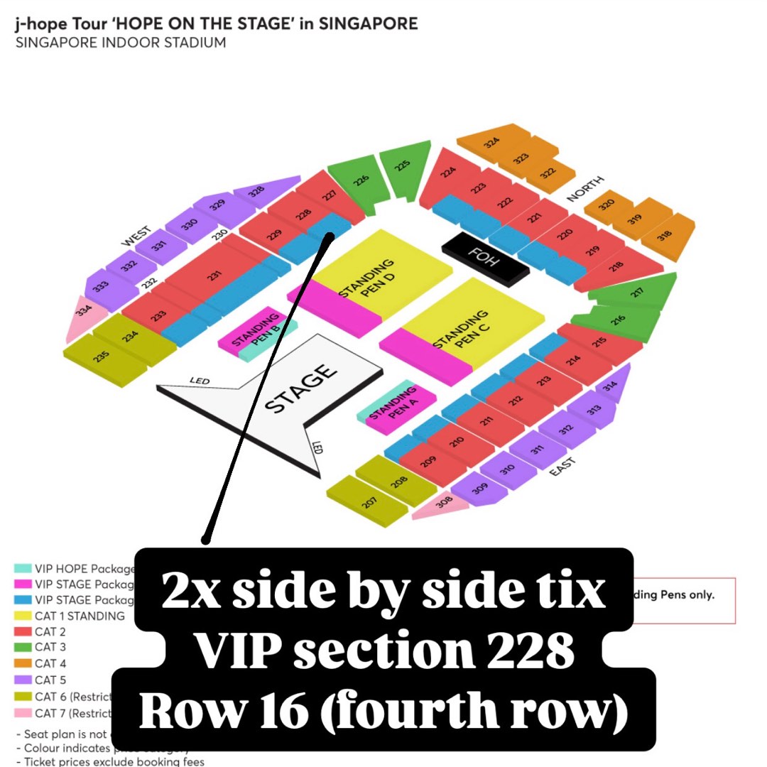 [VIP Seated] J-hope in Singapore Concert Tickets, Tickets & Vouchers ...