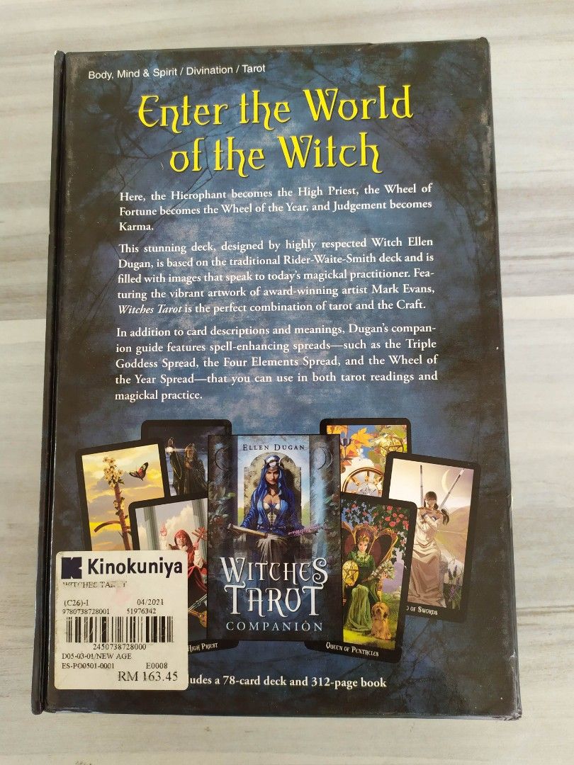 Witches Tarot Deck 78 Cards Divination Prophet Cards Family & Party ...