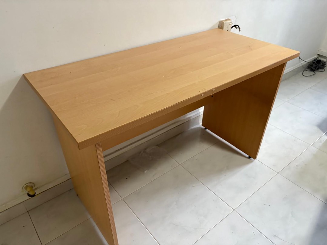 Wood Study Table light brown, Furniture & Home Living, Furniture ...