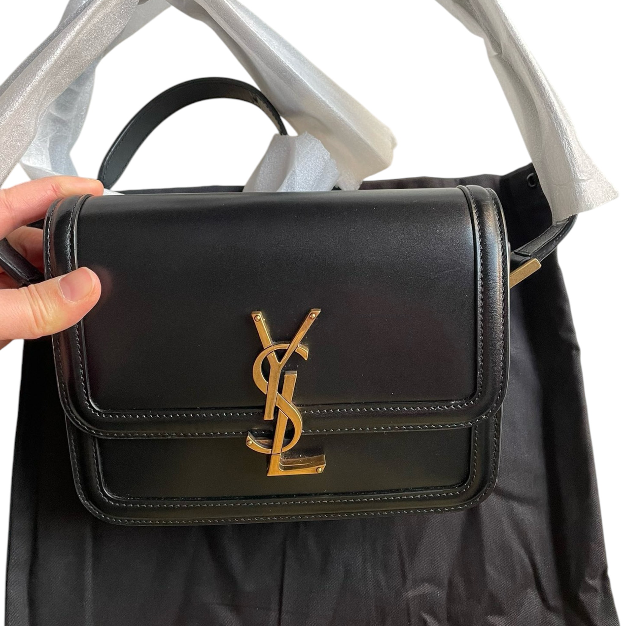 YSL Saint Laurent Small Solferino Satchel in Black GHW, Luxury, Bags ...