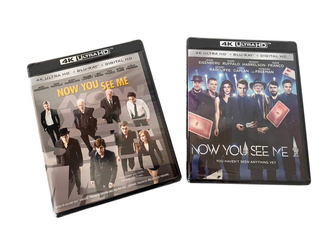 4K Ultra HD Blu-Ray - Now You See Me 1 and Now You See Me 2 ORIGINAL ...