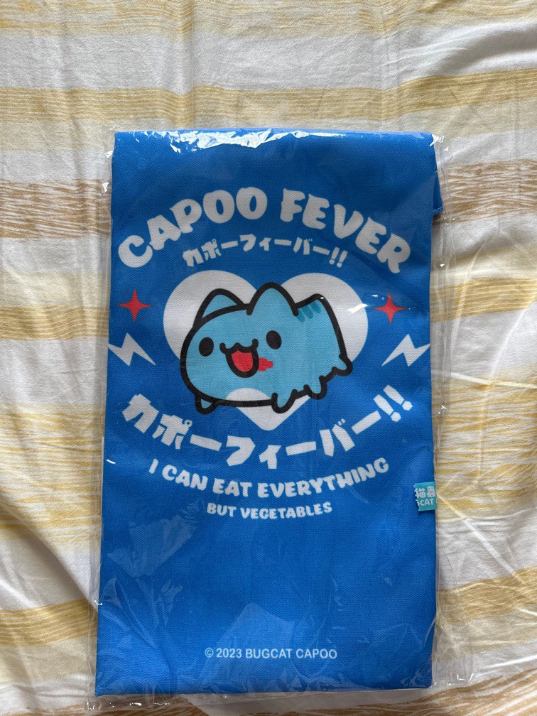 咖波 capoo 愛心咖波狂熱帆布袋 藍色, 她的時尚, 包包、錢包, 肩背、側背包在旋轉拍賣