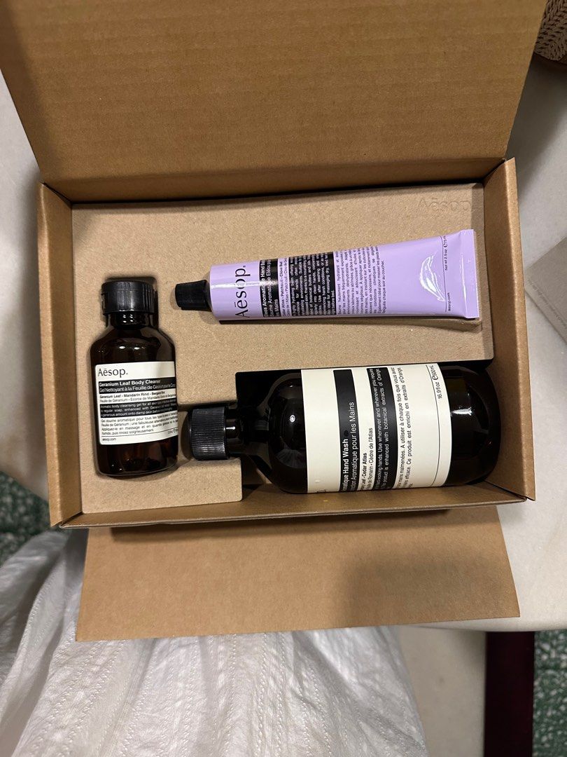Aesop Gift Set (Screen 3) Hand Wash Shower Gel Hand Balm, Beauty ...