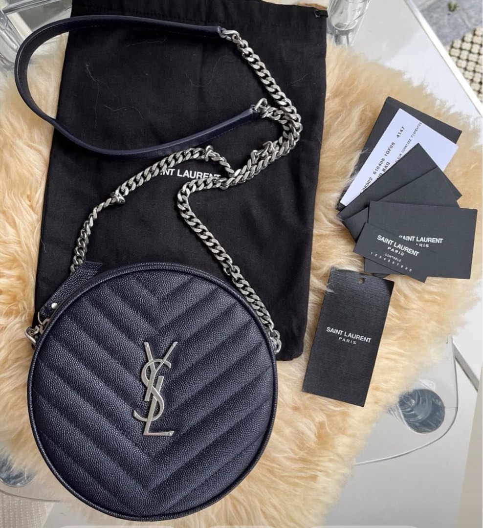 Authentic YSL Round Crossbody bag, Luxury, Bags & Wallets on Carousell