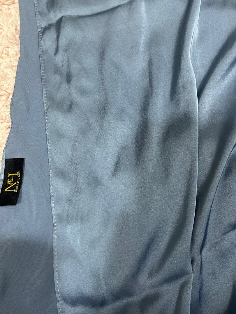 AWADAH SHAWL NENA HIJAB IN BLUE STONE, Women's Fashion, Muslimah ...