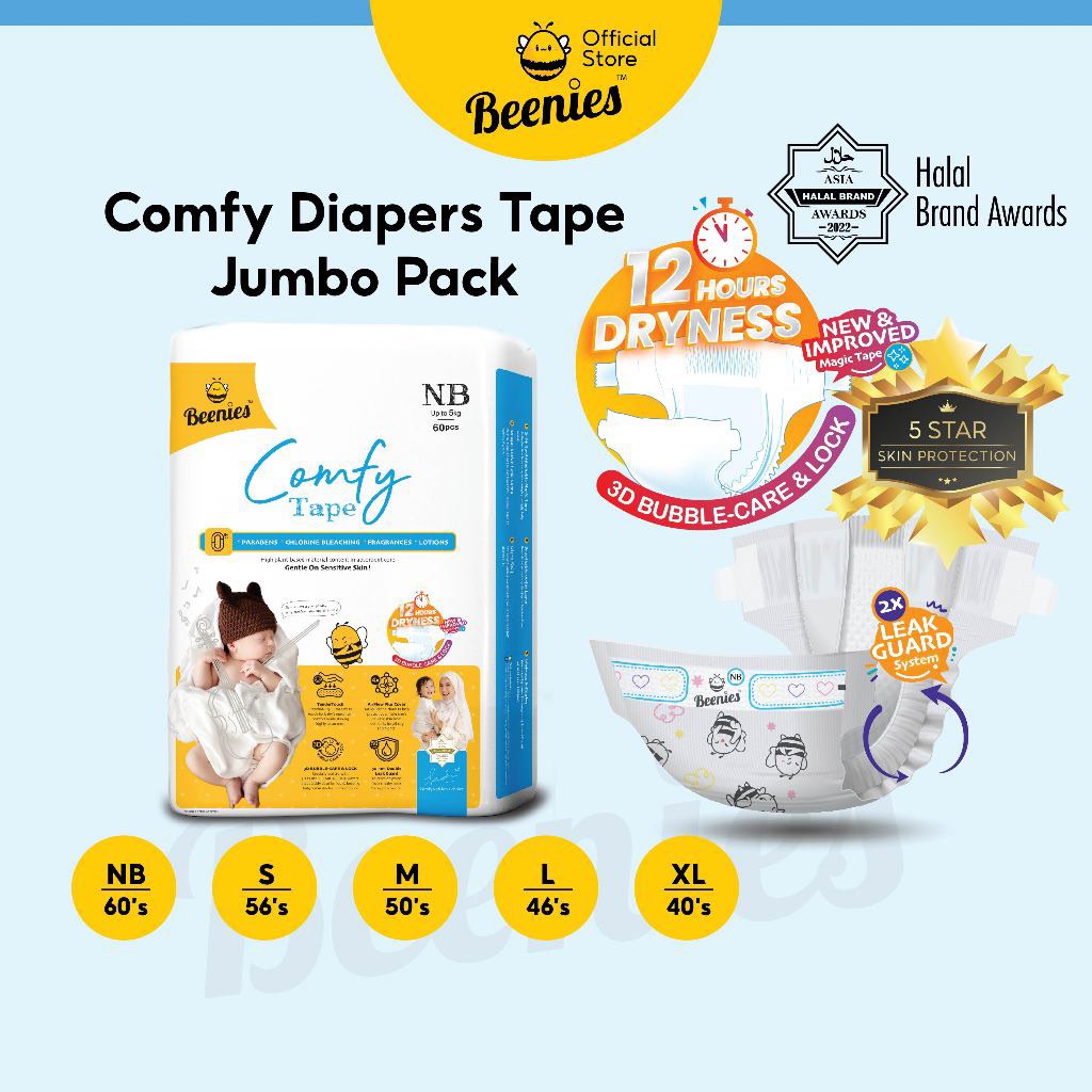 Beenies Comfy Diapers Tape / Pants / Silkfy Pants, Babies & Kids ...