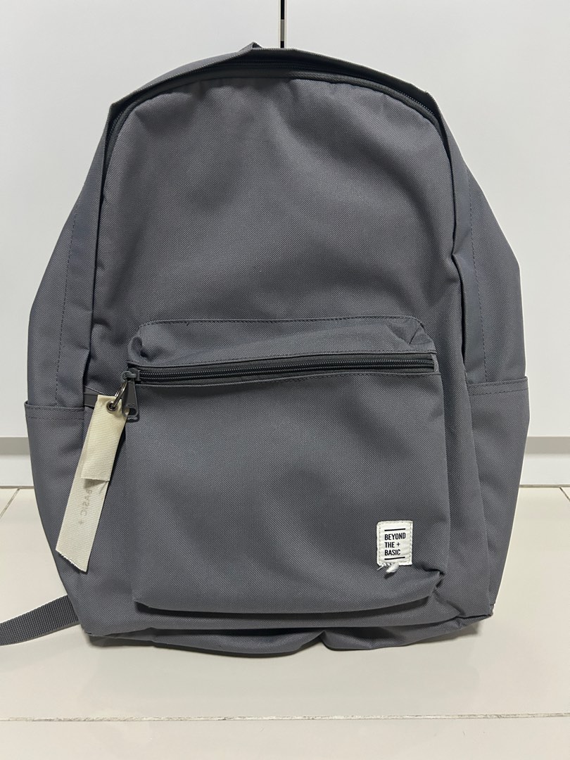 Beyond The Basic + Grey Backpack, Men's Fashion, Bags, Backpacks on ...