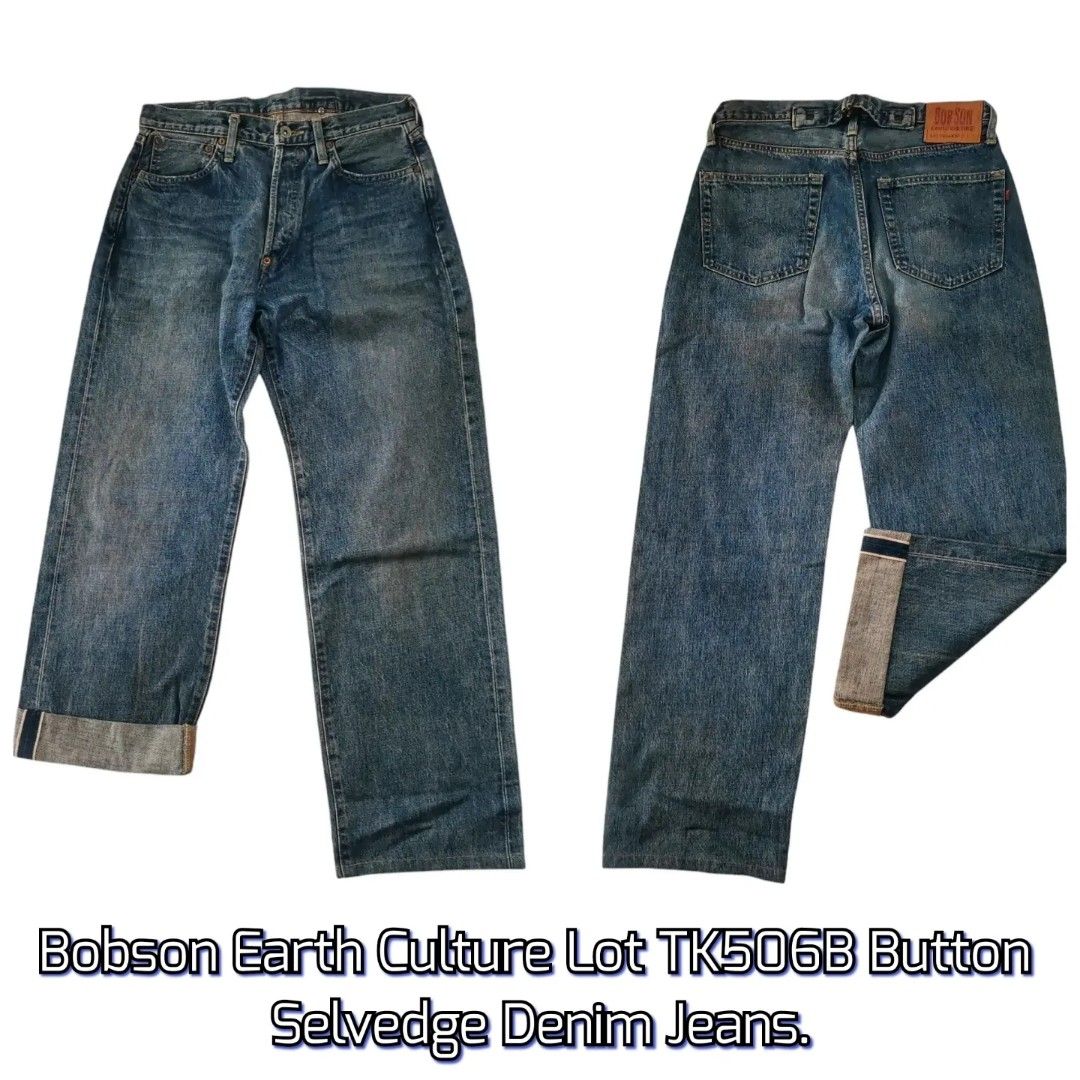 Bobson Earth Culture Lot TK506B Button Selvedge Denim Jeans., Men's Fashion, Bottoms, Jeans on ...