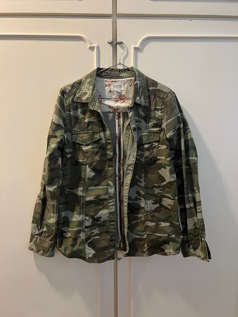Camou Jacket/Cover Up | Forever 21, Women's Fashion, Coats, Jackets and ...