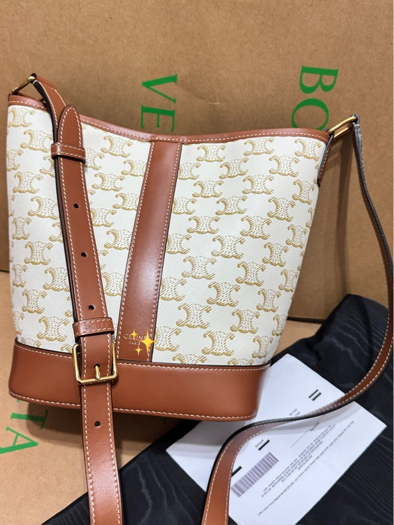 Celine triomphe bucket bag small, Luxury, Bags & Wallets on Carousell