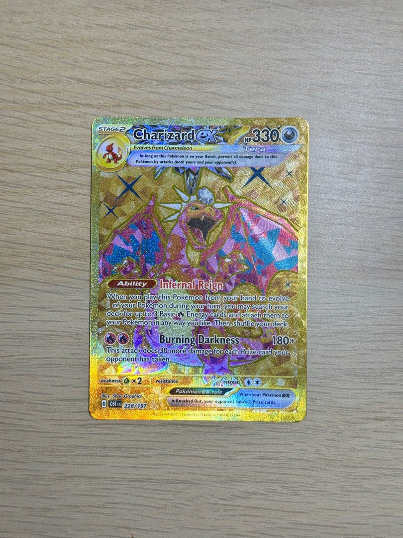 charizard ex 228 obsidian flames, Hobbies & Toys, Toys & Games on Carousell