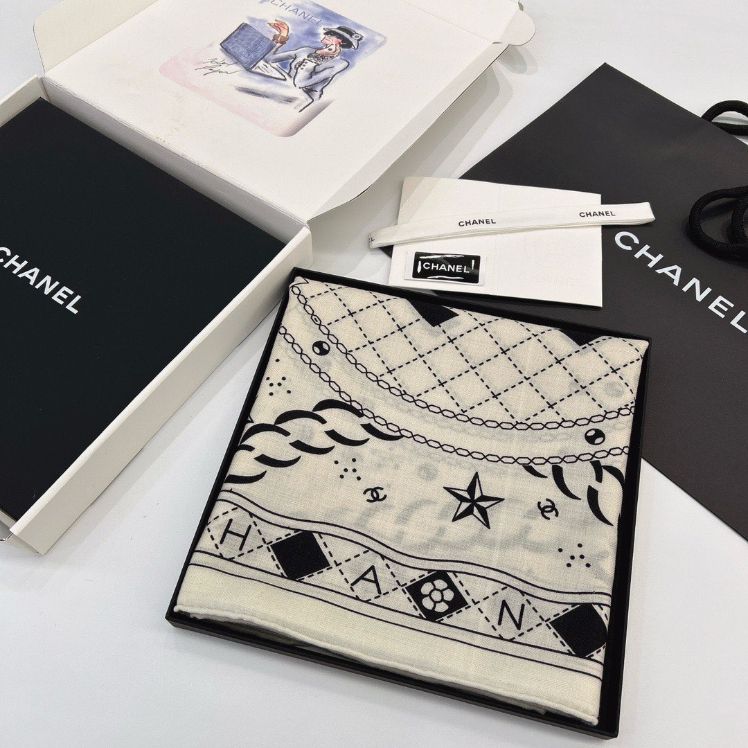 CoCo CHANEL Scarf For Woman /-CC170003C Color Available Authentic 70% ...