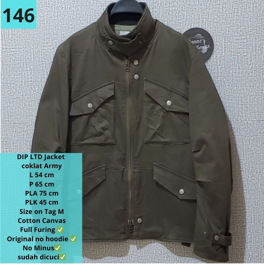 DIP LTD JACKET Army, Fesyen Pria, Pakaian , Baju Luaran di Carousell