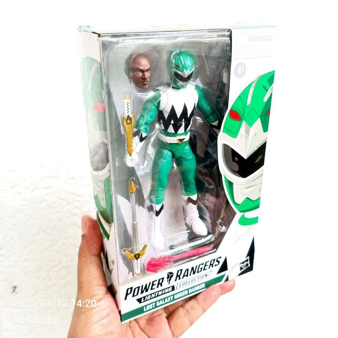 Hasbro Mighty Morphin Power Rangers LOST GALAXY GREEN RANGER 6" Action ...