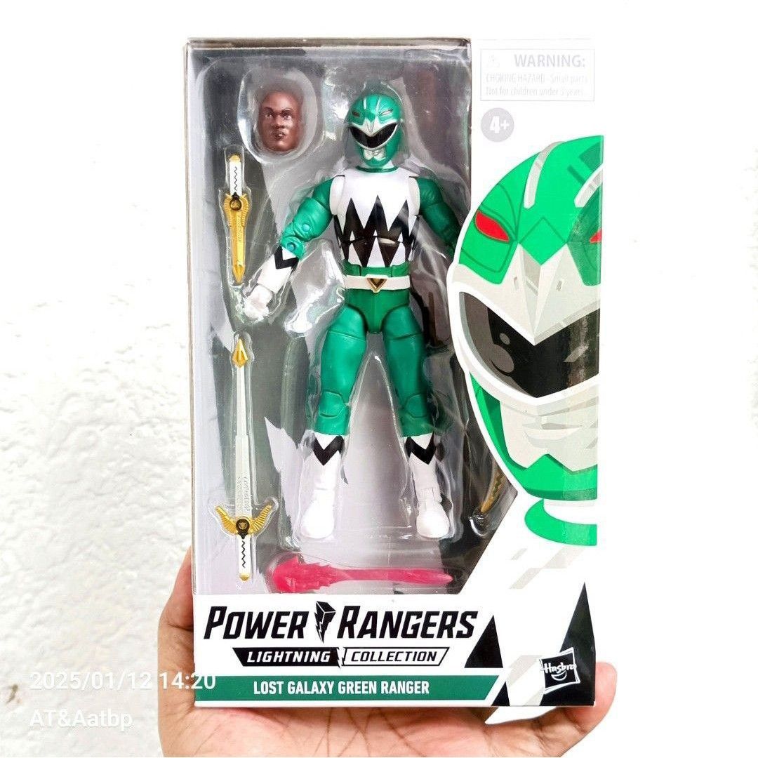 Hasbro Mighty Morphin Power Rangers LOST GALAXY GREEN RANGER 6" Action ...