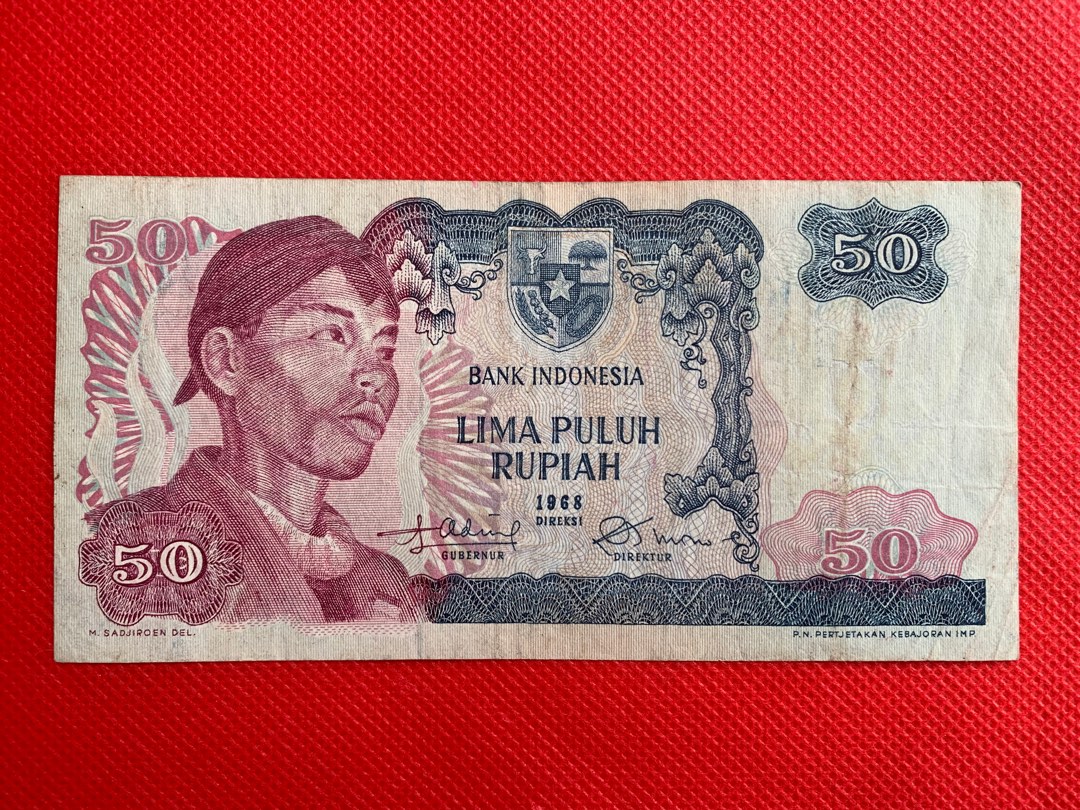 Indonesia 50 Rupiah 1968 VF Banknote, Hobbies & Toys, Collectibles ...