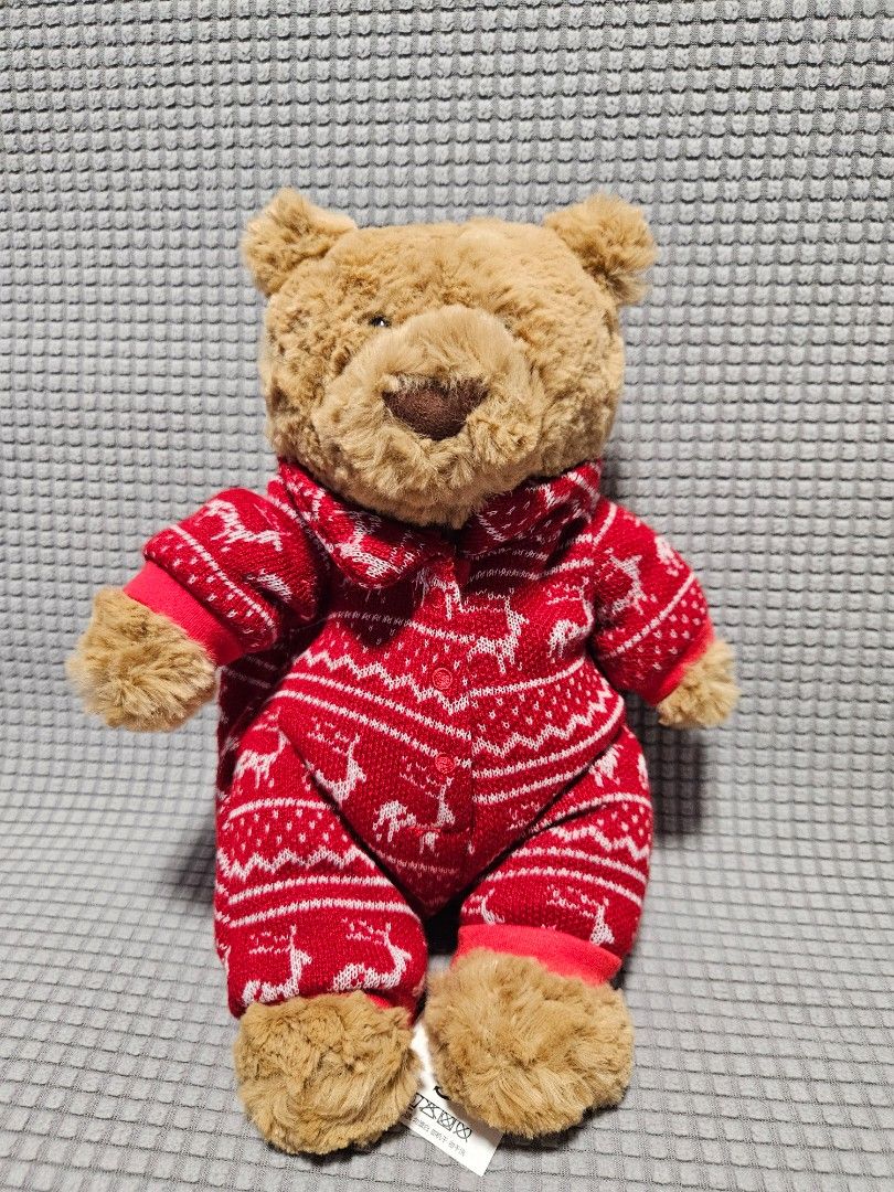 Limited Edition Jellycat Bartholomew Bear Winter Pyjamas (with box ...